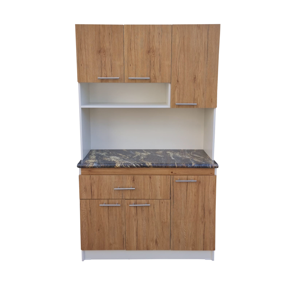 Mueble Compacto 3 Cuerpos Melamina Rústica San Sebastian